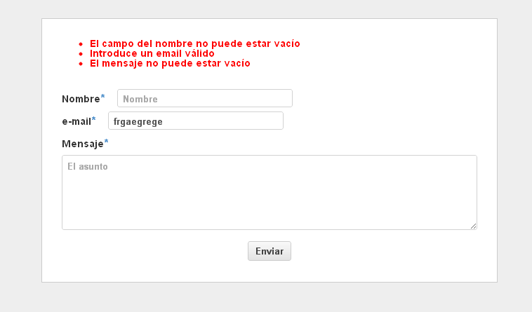Crear un formulario con PHP y Javascript [6]: Resultado y demostración - Emilio Cobos